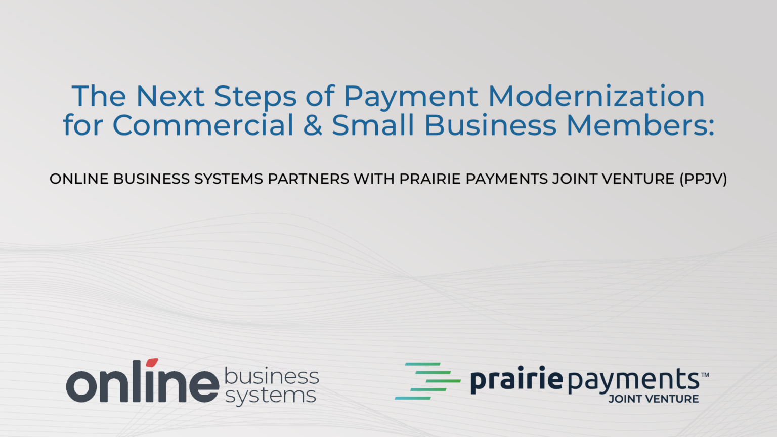 Online Business Systems Partners with Prairie Payments Joint Venture ...